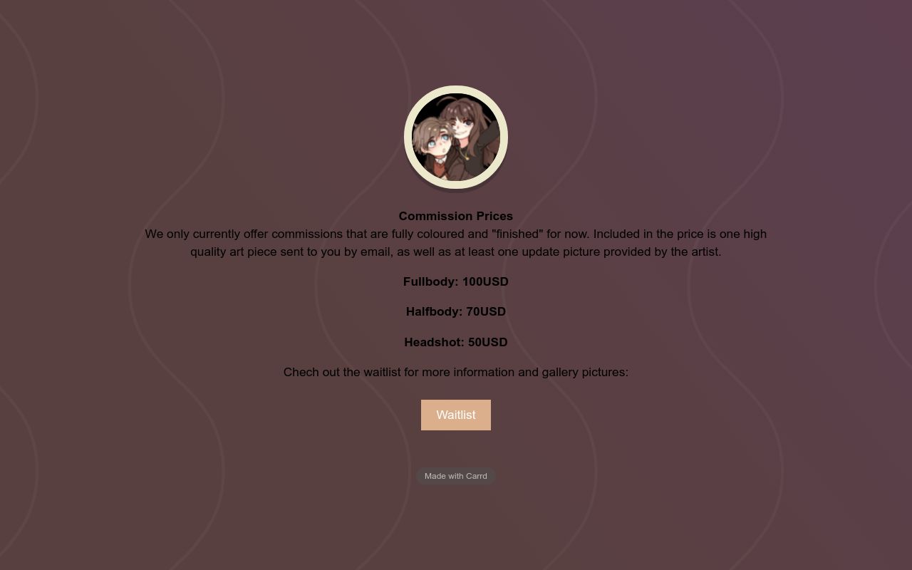 Crow's Commission Prices